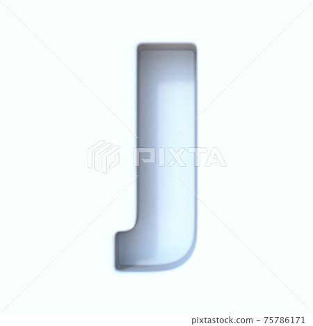 White hole shadow font Letter J 3D - Stock Illustration [75786171] - PIXTA