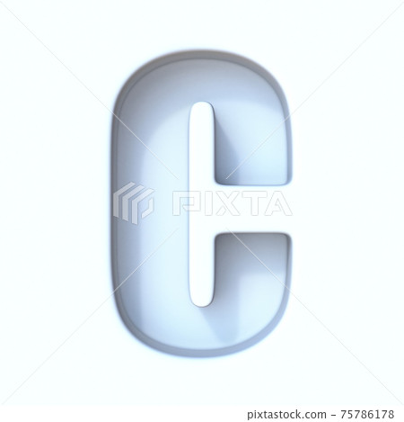 White hole shadow font Letter C 3D - Stock Illustration [75786178] - PIXTA