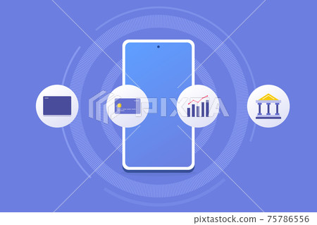 Finance Vector Illustration-Financial Application - Stock Illustration ...