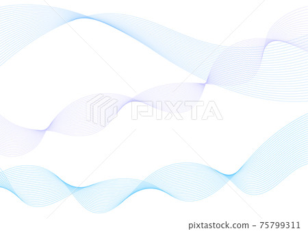 Background material Blue smooth wave image... - Stock Illustration ...