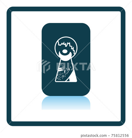 Criminal Peeping Through Keyhole Icon - Stock Illustration [75812556 ...