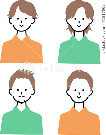 Simple male icon set 1 - Stock Illustration [75817008] - PIXTA