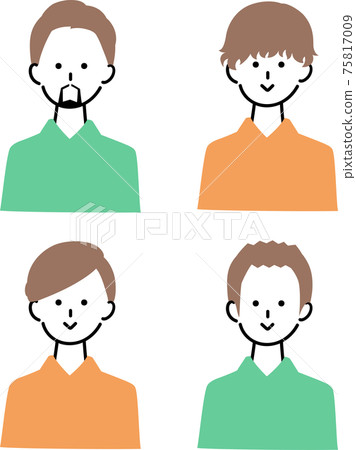 Simple male icon set 2 - Stock Illustration [75817009] - PIXTA