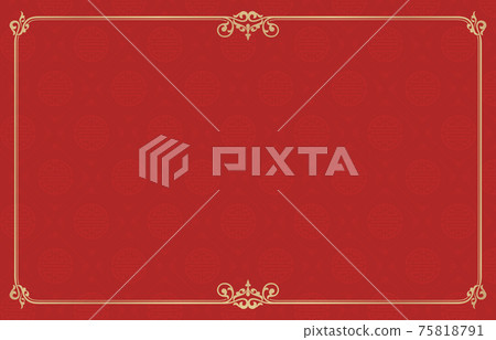 Red background with golden frame, Rectangle... - Stock Illustration ...