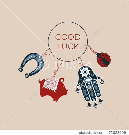 Good luck keychains - Stock Illustration [75822696] - PIXTA