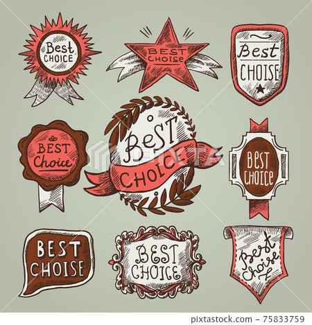 Best Choice Labels - Stock Illustration [75833759] - PIXTA
