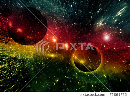 galaxy in a free space. 3D rendering - Stock Illustration [75861753 ...