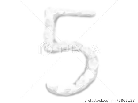 Cloud of five numbers - Stock Illustration [75865138] - PIXTA
