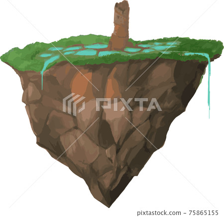 Floating continent - Stock Illustration [75865155] - PIXTA