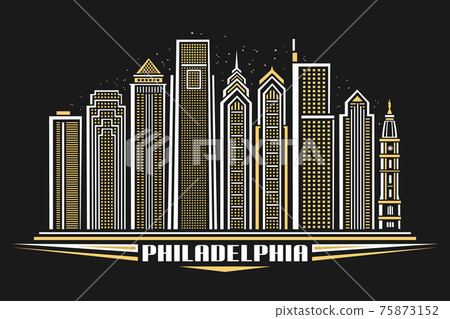 Vector illustration of Philadelphia - Stock Illustration [75873152] - PIXTA