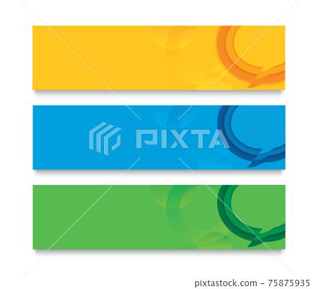 set of banner template speech bubble. vector... - Stock Illustration ...