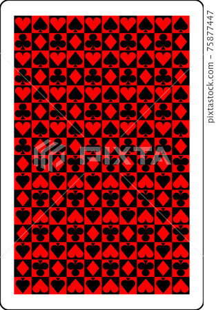 Playing card lining back side pattern card red - Stock Illustration ...