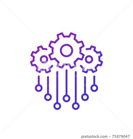 integration line icon, vector design - Stock Illustration [75879047 ...