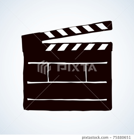Clapper board. Vector drawing - Stock Illustration [75880651] - PIXTA