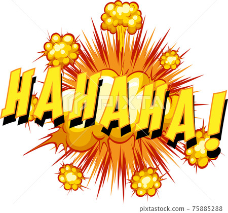 Comic speech bubble with haha text-插圖素材 [75885288] - PIXTA圖庫