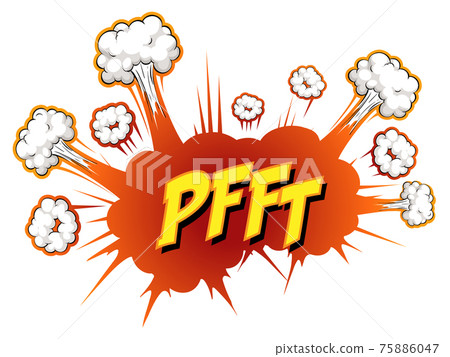 Comic speech bubble with pfft text - Stock Illustration [75886047] - PIXTA