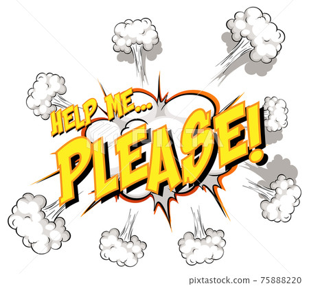 Comic speech bubble with help me please text - Stock Illustration ...