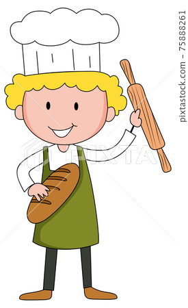 Baker boy cartoon character cartoon character - Stock Illustration ...