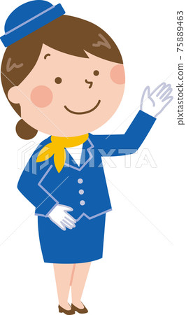 Concierge woman to guide - Stock Illustration [75889463] - PIXTA