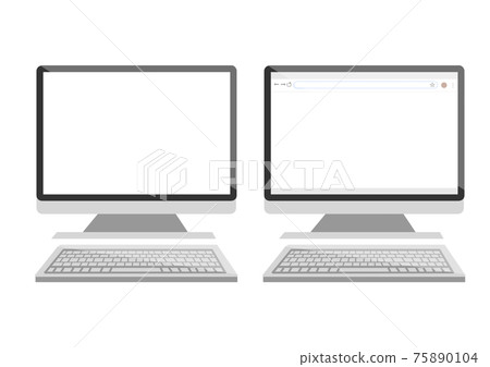 Desktop PC template - Stock Illustration [75890104] - PIXTA