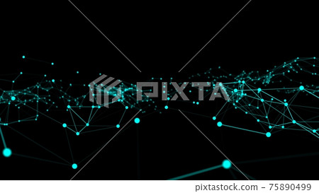 Wave of connection network dots of innovative... - Stock Illustration ...