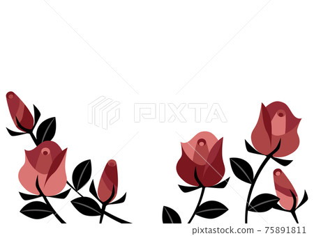Rose frame - Stock Illustration [75891811] - PIXTA
