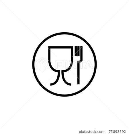 Food safe symbol. Not suitable for food icon.... - Stock Illustration ...
