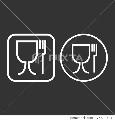 Food safe symbol. Not suitable for food icon.... - Stock Illustration ...