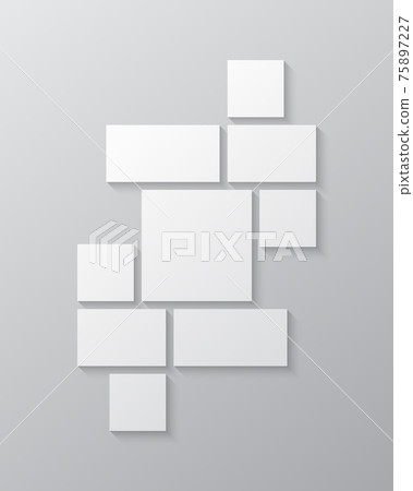 Vector template collage nine frames, images, photo - Stock Illustration ...