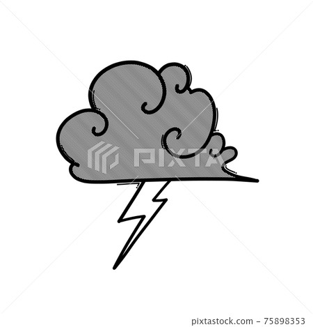 Thunder doodle vector icon. Drawing sketch... - Stock Illustration ...