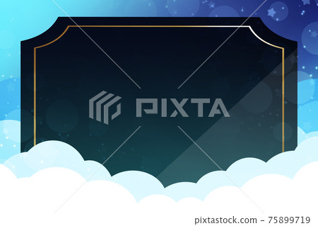 Cloud background rectangular frame black - Stock Illustration [75899719 ...