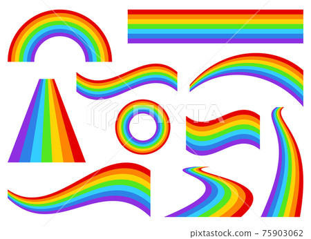 Rainbow set vector design illustration isoalted... - Stock Illustration ...
