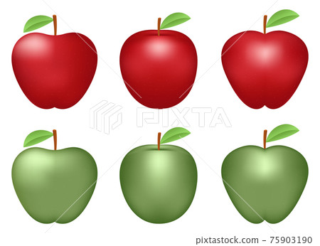 Fresh apple set vector design illustration... - Stock Illustration ...