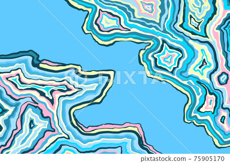 Abstract blue and gold pattern. Agate slice... - Stock Illustration ...