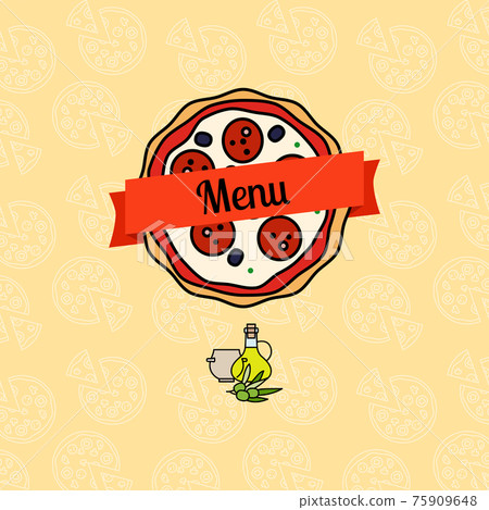 Pizza menu cover - Stock Illustration [75909648] - PIXTA