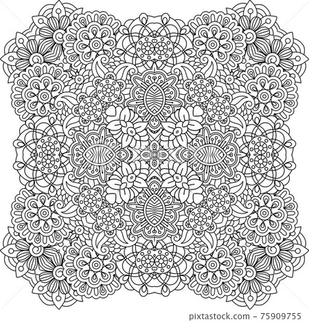 Beautiful colorless geometric patterns on white - Stock Illustration ...