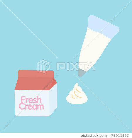 Simple and cute cream illustration flat design - Stock Illustration ...