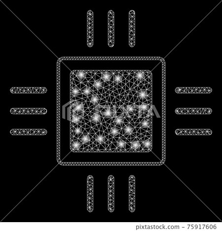 Flare Mesh Network Processor with Flare Spots - Stock Illustration ...