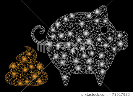 Glossy Mesh Network Pig Shit with Flash Spots - Stock Illustration ...