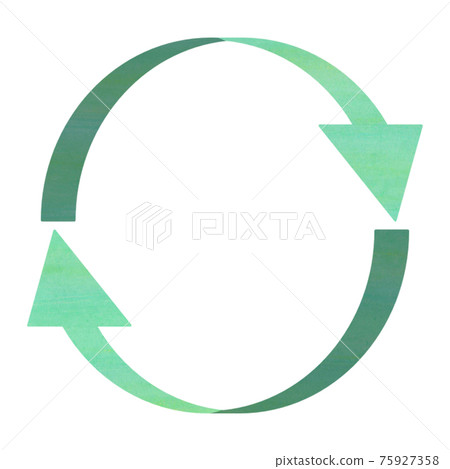 Circulating arrow green sustainable - Stock Illustration [75927358] - PIXTA