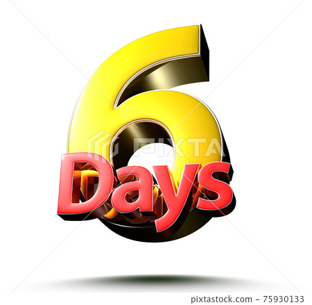 6 days.-插圖素材 [75930133] - PIXTA圖庫