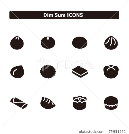 Dim sum icon set - Stock Illustration [75951231] - PIXTA