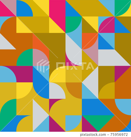 Multi-colored Abstract Geometric Shapes... - Stock Illustration ...