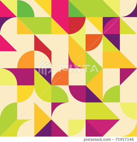 Multi-colored Abstract Geometric Shapes... - Stock Illustration ...