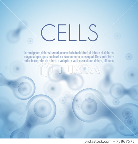 Blue cell background - Stock Illustration [75967575] - PIXTA