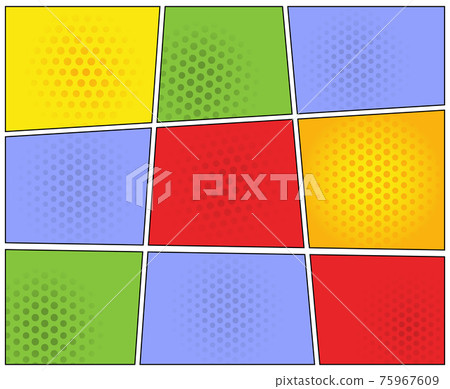 Comic Book Page Layout Template - Stock Illustration [75967609] - PIXTA
