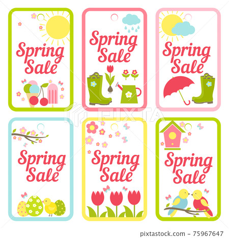 Collection of designs for Spring Sale signs - Stock Illustration ...