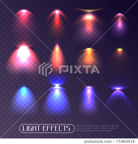 Colored Light Effects Transparent Set - Stock Illustration [75968918 ...