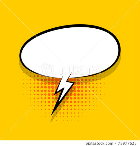 Yellow comics speech bubble for text - Stock Illustration [75977625 ...