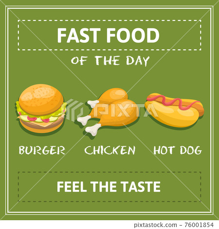 Fast Food Poster - Stock Illustration [76001854] - PIXTA